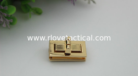 Wholesale zinc alloy metal accessories medium square ring 4 colors bag locks