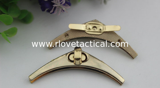 Bag accessories Light Gold Zinc Alloy OX Horn Metal Turn Lock