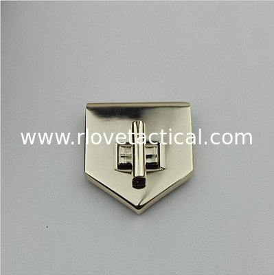 Europe style high quality bag metal accessories nickel color irregular triangle shape twist locks