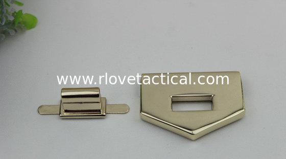 Europe style high quality bag metal accessories nickel color irregular triangle shape twist locks
