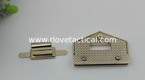 Europe style high quality bag metal accessories nickel color irregular triangle shape twist locks