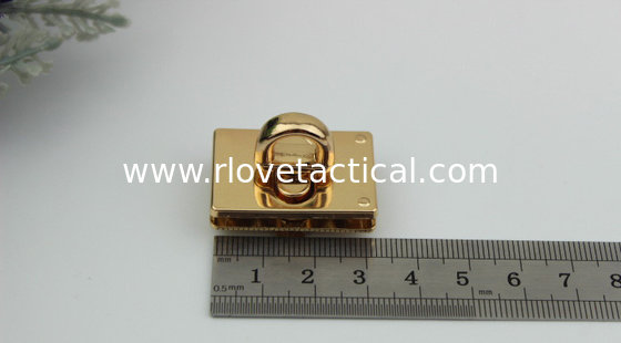 Bag making accessories shiny gold metal handbag twist turn lock