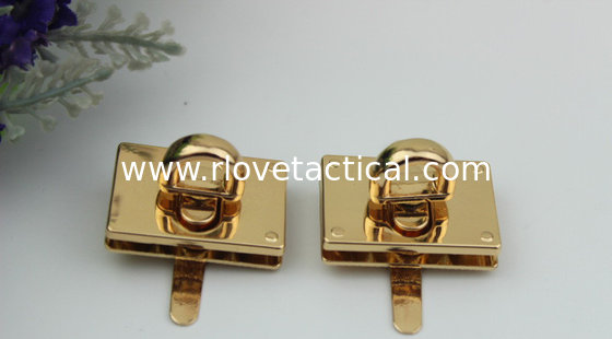 Bag making accessories shiny gold metal handbag twist turn lock