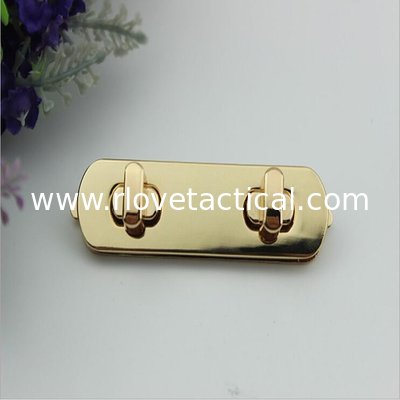 Classic design light gold purse double twist turn metal locks