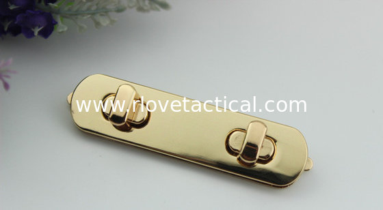 Classic design light gold purse double twist turn metal locks