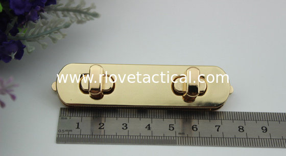 Classic design light gold purse double twist turn metal locks