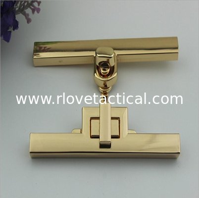 Fashion wild light gold 2 style purse twist lock turn lock fastener