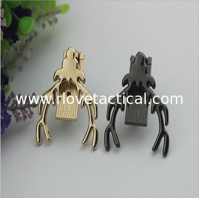 Production classic old style elk head light gold metal handbag locks