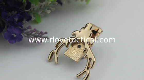 Production classic old style elk head light gold metal handbag locks