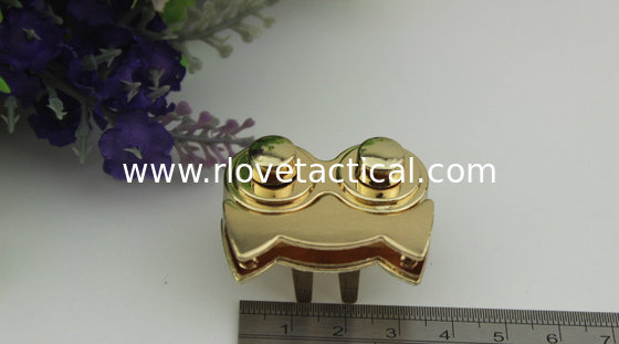Unique design light gold owl pattern decorative metal press push locks