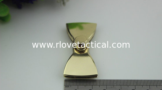 Simple custom shiny gold butterfly bow pattern zinc alloy fashion locks for purse