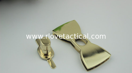 Simple custom shiny gold butterfly bow pattern zinc alloy fashion locks for purse