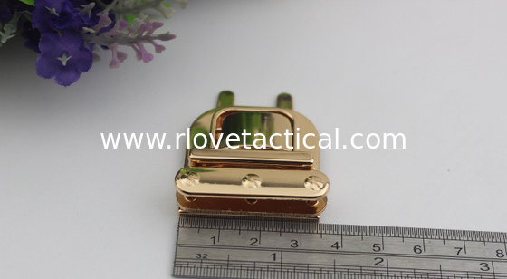 Good plating hardware light gold zinc alloy bag push press locks