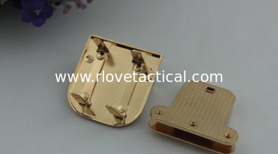 Good plating hardware light gold zinc alloy bag push press locks