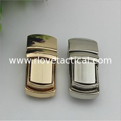 Bag hardware accessory  light gold / nickel metal push lock for handbag