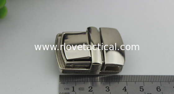 Bag hardware accessory  light gold / nickel metal push lock for handbag