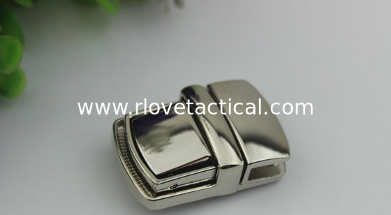 Bag hardware accessory  light gold / nickel metal push lock for handbag