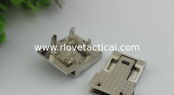 Hot selling die casting zinc alloy nickel/gold handbag press push locks