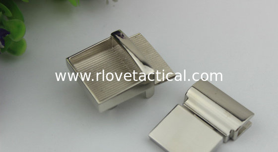 Hot selling die casting zinc alloy nickel/gold handbag press push locks