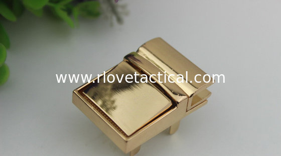 Hot selling die casting zinc alloy nickel/gold handbag press push locks