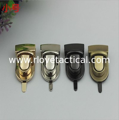 GZ Professional Custom Nickel Color Metal Push Lock For Handbags
