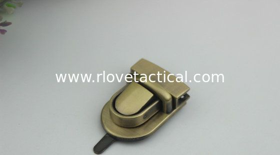GZ Professional Custom Nickel Color Metal Push Lock For Handbags