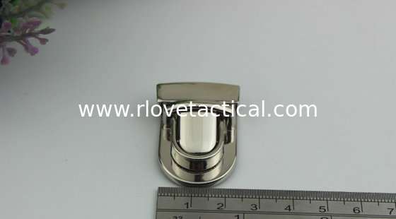 GZ Professional Custom Nickel Color Metal Push Lock For Handbags