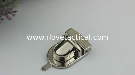 GZ Professional Custom Nickel Color Metal Push Lock For Handbags