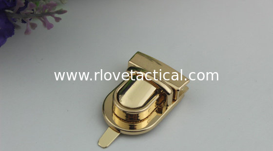 GZ Professional Custom Nickel Color Metal Push Lock For Handbags