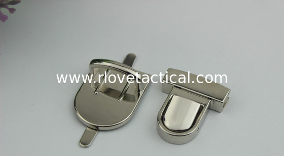 GZ Professional Custom Nickel Color Metal Push Lock For Handbags