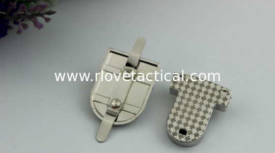 GZ Professional Custom Nickel Color Metal Push Lock For Handbags