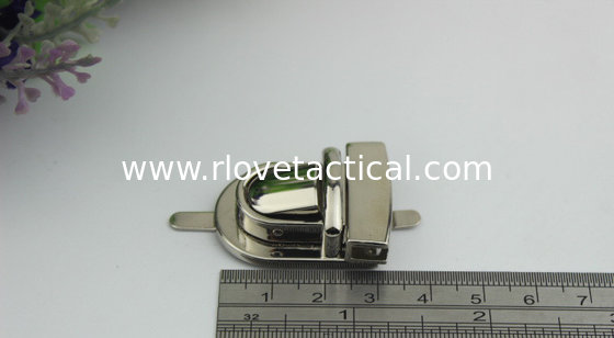 GZ Professional Custom Nickel Color Metal Push Lock For Handbags