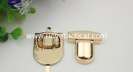 High end custom bag lock nickel color metal snap press lock for bag accessories