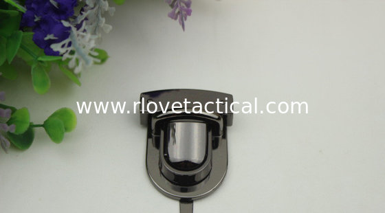 High end custom bag lock nickel color metal snap press lock for bag accessories
