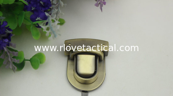 High end custom bag lock nickel color metal snap press lock for bag accessories