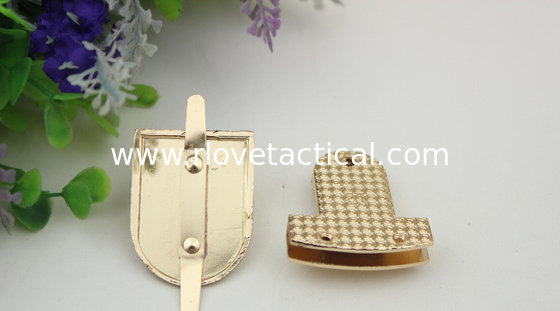 High end custom bag lock nickel color metal snap press lock for bag accessories