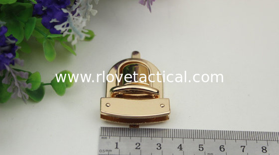 High end custom bag lock nickel color metal snap press lock for bag accessories
