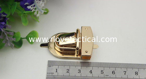 High end custom bag lock nickel color metal snap press lock for bag accessories