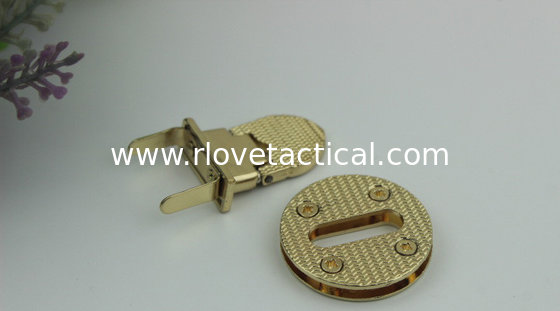 New style shiny gold round shape heart accessories metal turn lock for handbag