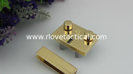Handbag hardware suppliers wholesale light gold metal push lock