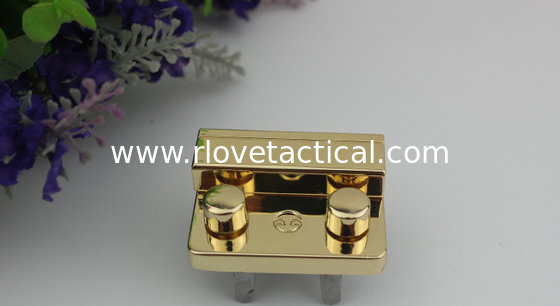 Handbag hardware suppliers wholesale light gold metal push lock