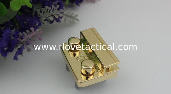 Handbag hardware suppliers wholesale light gold metal push lock