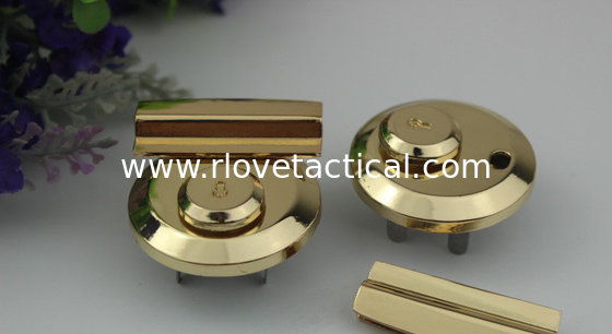 High quality bag hardware accessory gold color snap push lock for handbag