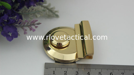 High quality bag hardware accessory gold color snap push lock for handbag