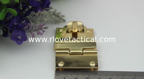 Unique design zinc alloy gold metal bag hardware twist turn lock