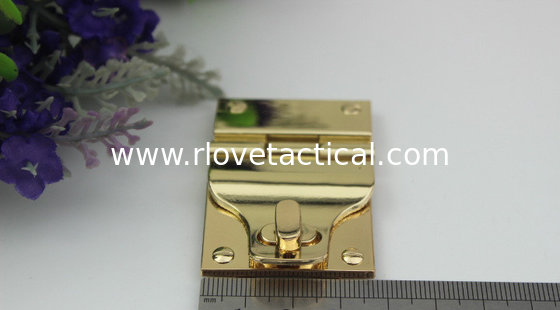 Unique design zinc alloy gold metal bag hardware twist turn lock