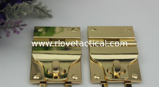 Unique design zinc alloy gold metal bag hardware twist turn lock