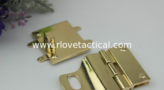 Unique design zinc alloy gold metal bag hardware twist turn lock