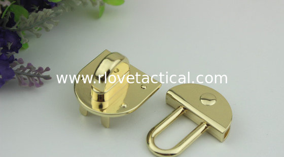 High level plating nickel free gold color metal purse turn locks