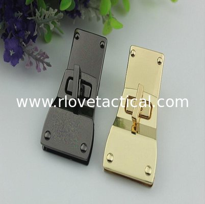 Special custom fashion bag accessory gold metal twist turn lock with nickel free